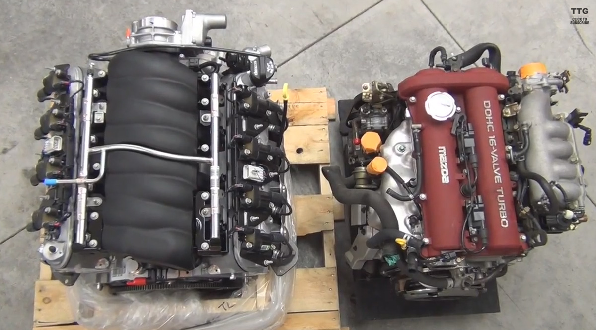 How big are modern day hemi engines in physical size compared to the ...