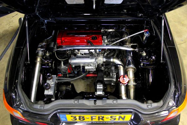Honda Civic del Sol with a Mid-engine Turbo B16 – Engine Swap Depot