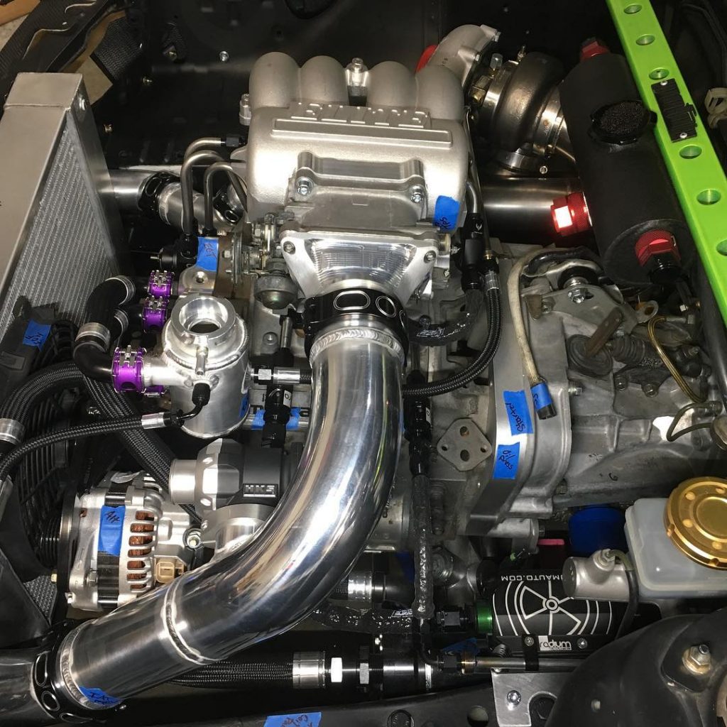 2000 Subaru Impreza with a Twin-Turbo 13B Two-Rotor - engineswapdepot.com