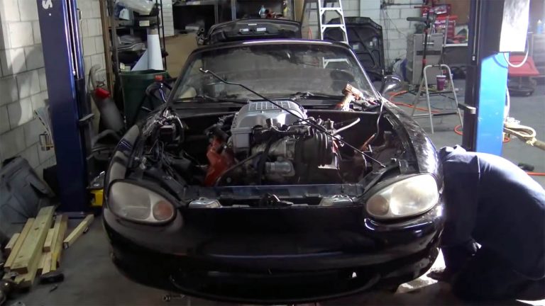 Mazda Miata with a Hellcat Supercharged V8 Update