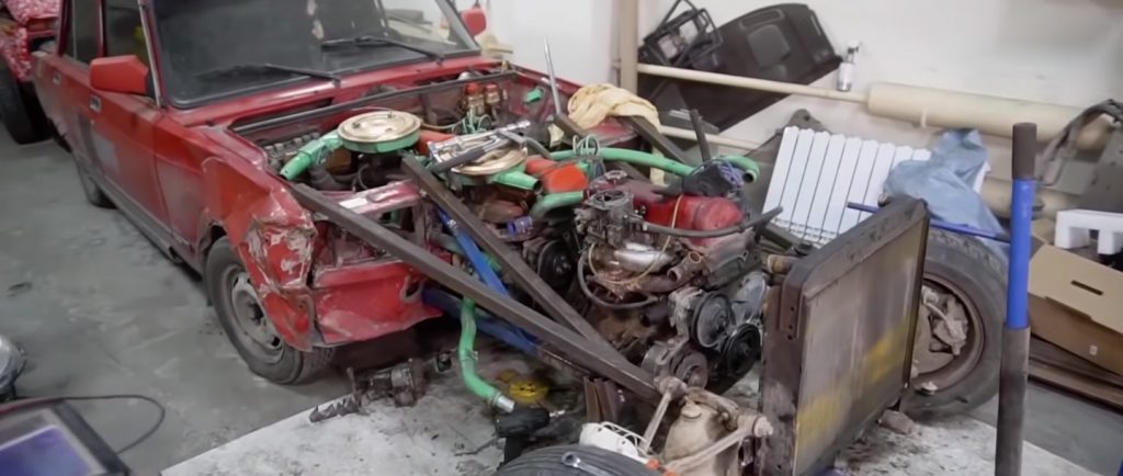 Lada Riva with Three Engines - engineswapdepot.com