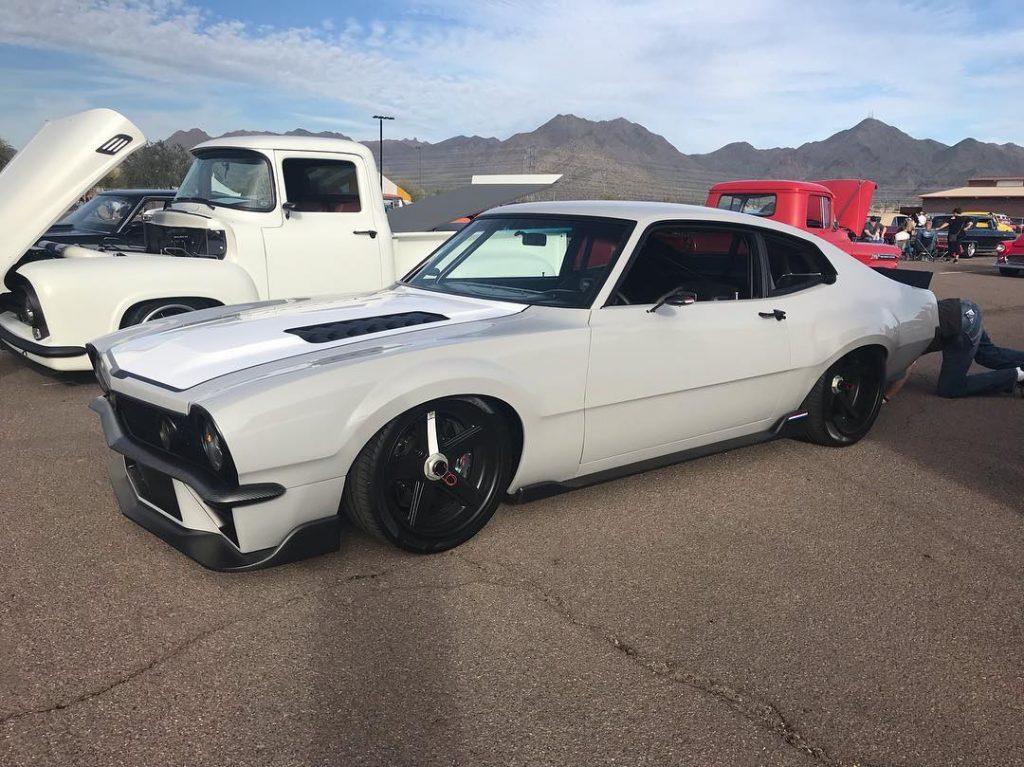 1971 Maverick with a Twin-Turbo Small-Block Ford V8