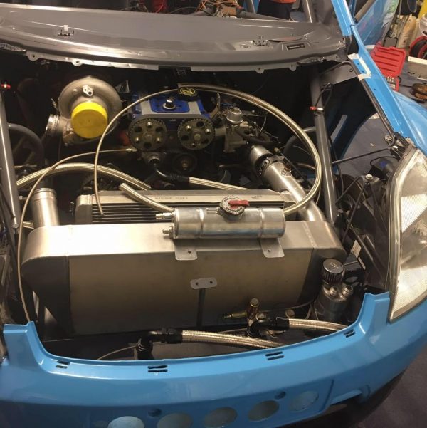 RWD Ford Fiesta with a Turbo Cosworth Inline-Four – Engine Swap Depot