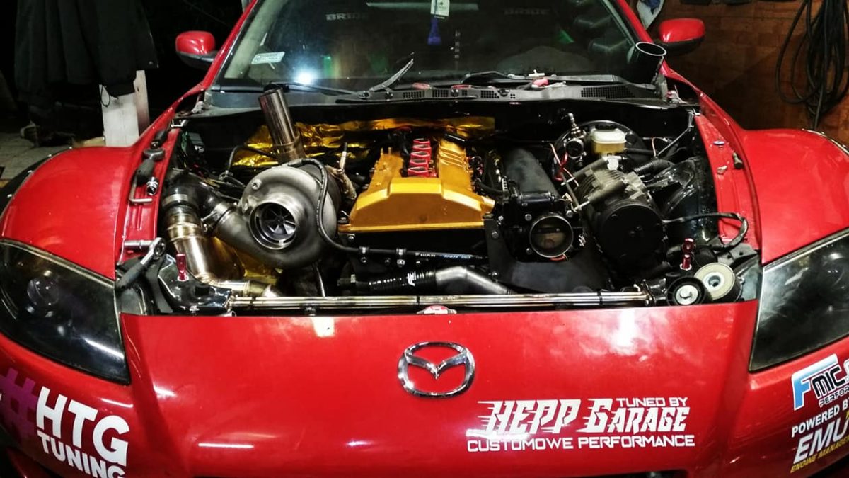 Mazda RX-8 with a Twin-Turbo Mercedes V8 – Engine Swap Depot