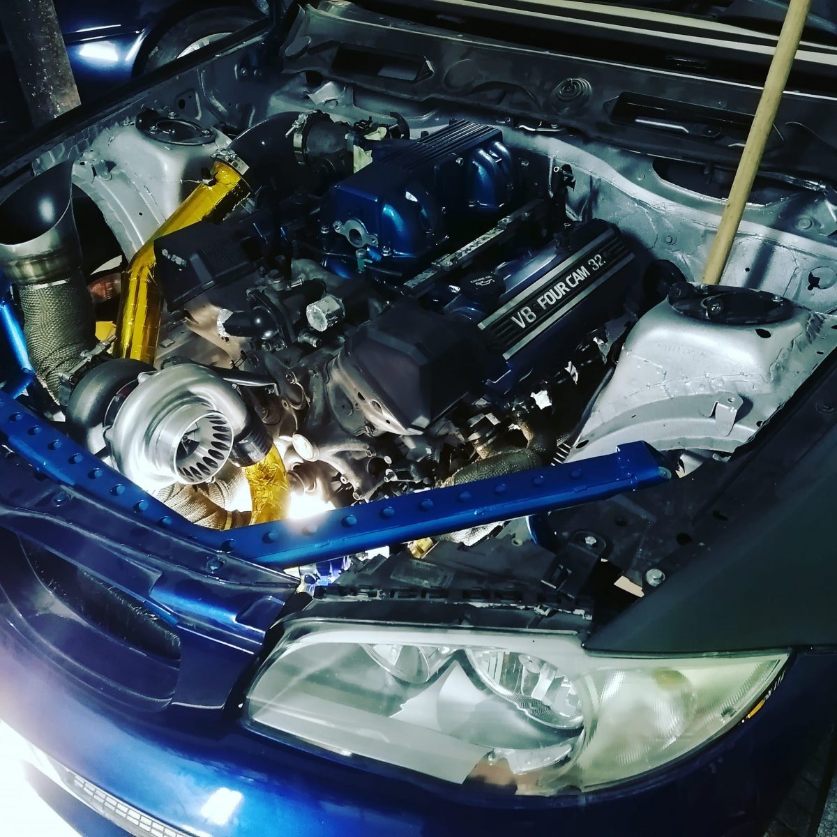 BMW 1 Series with a Turbo 1UZ V8 - engineswapdepot.com