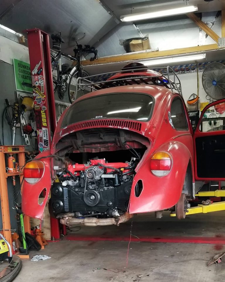1974 Super Beetle with a Turbo Subaru EJ20 Flat-Four – Engine Swap Depot