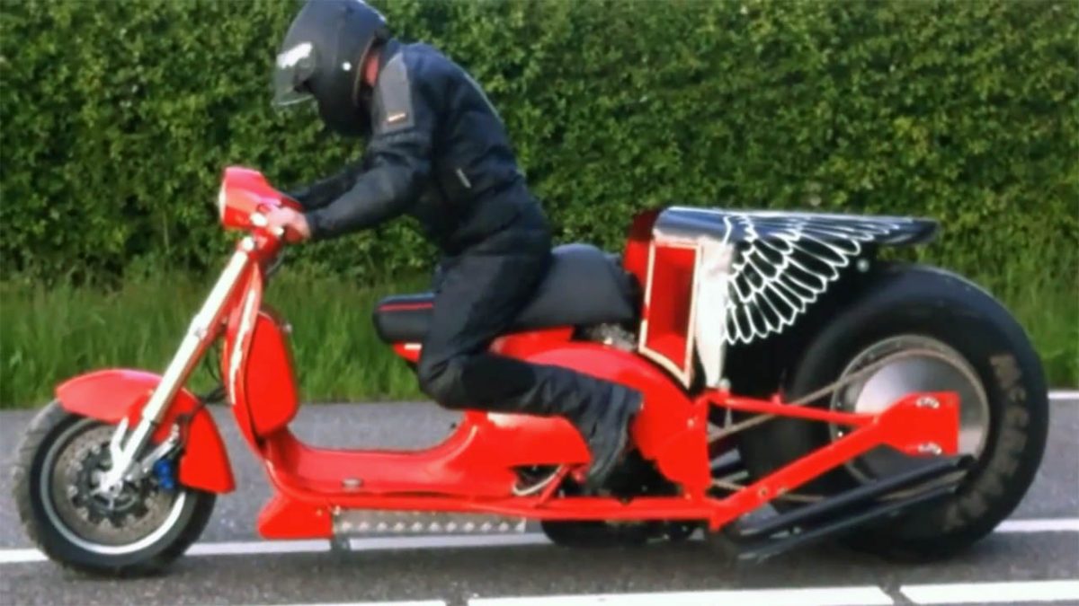 Vespa Dragster with a Yamaha R1 Motor