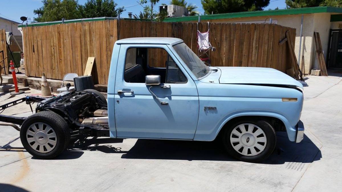 1985 Ford F-150 on a Crown Vic Chassis - engineswapdepot.com