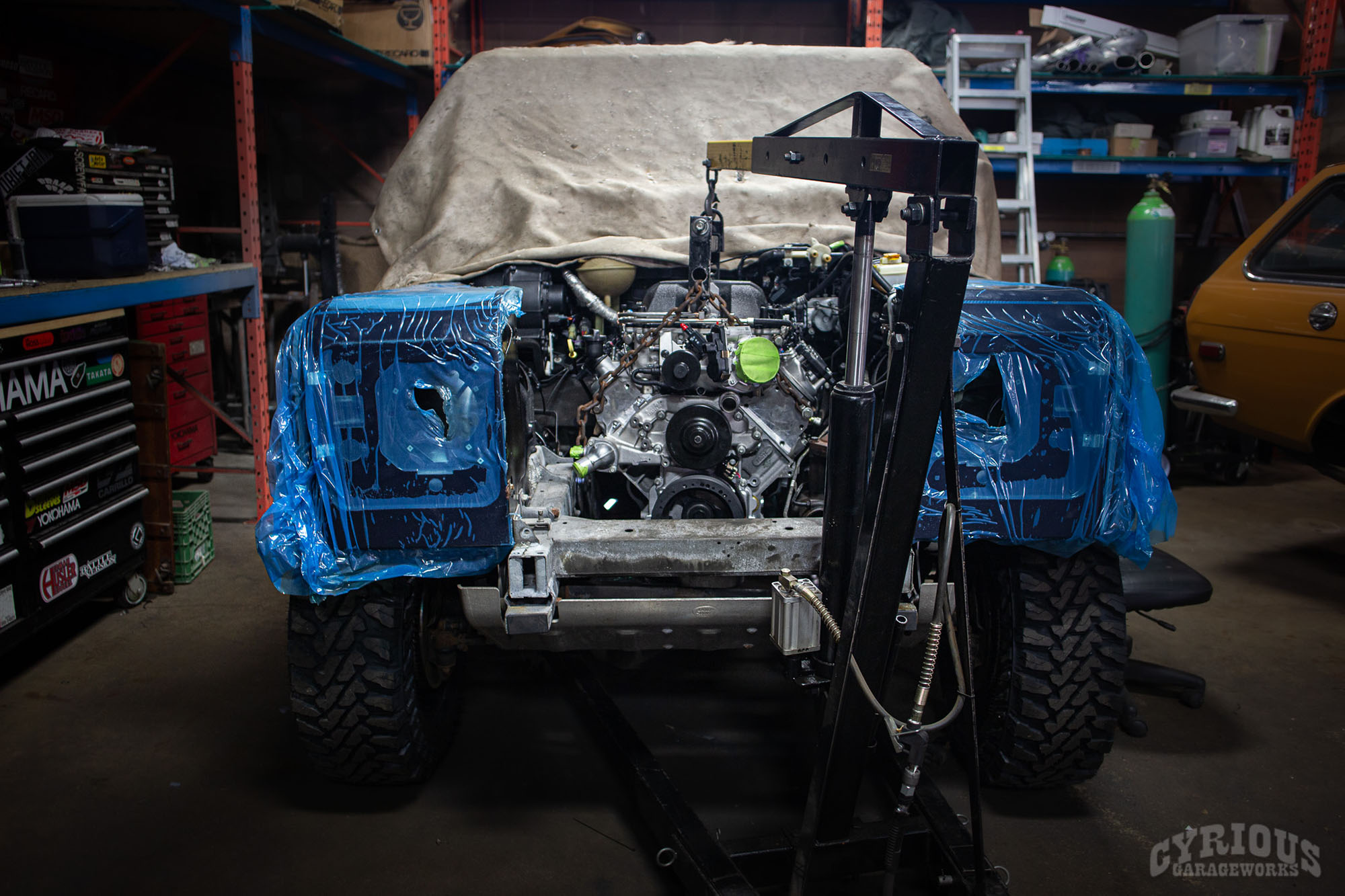 Land Rover Defender 110 with a supercharged LSA V8 04 – Engine Swap Depot