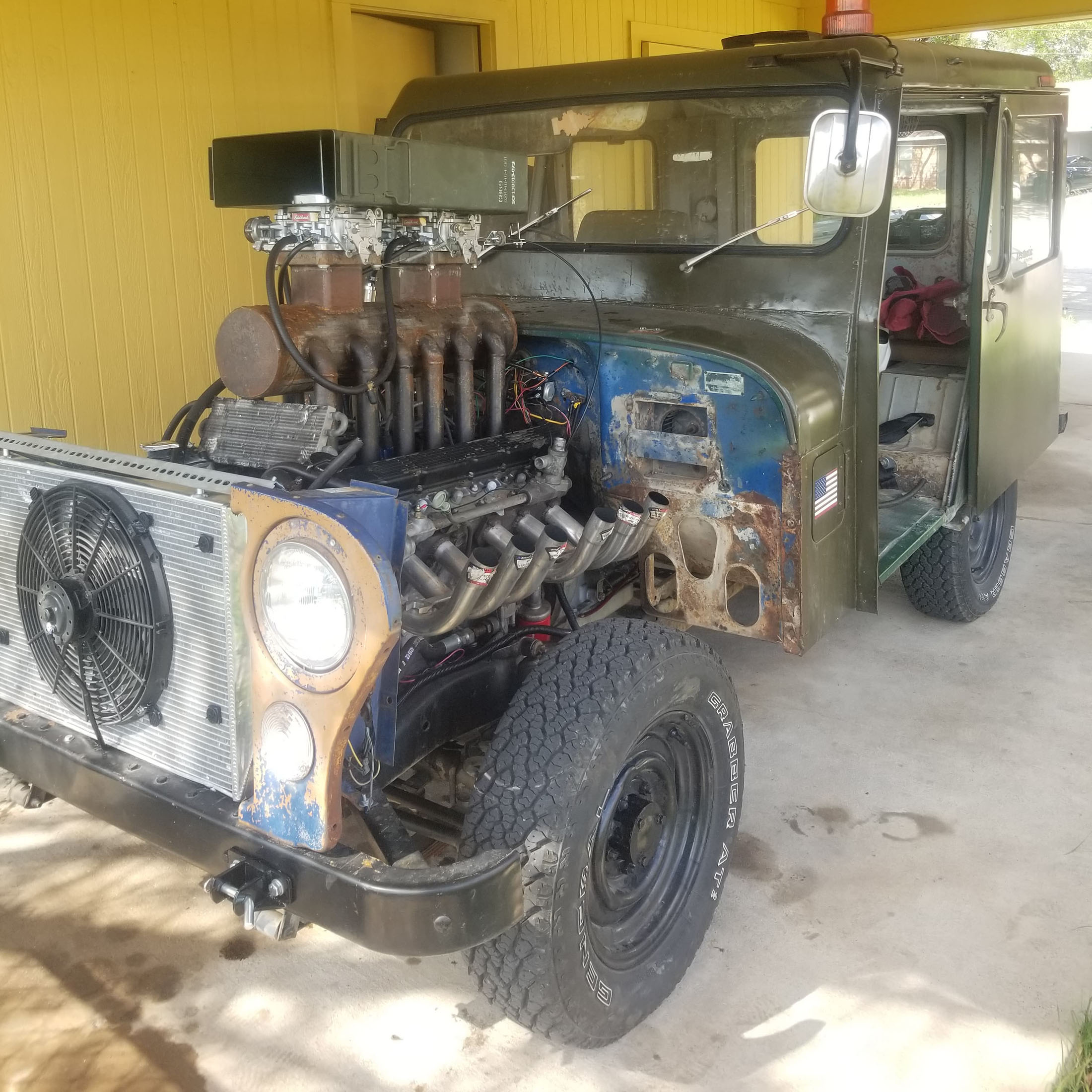 Mail Jeep with a 7.0 L Jaguar V12