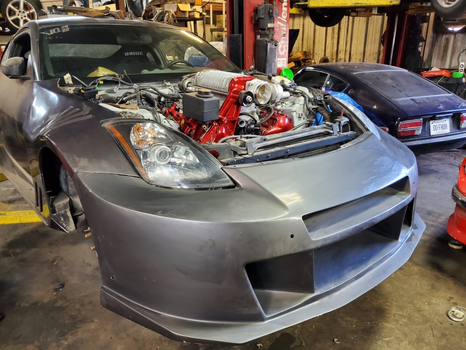 Nissan 350Z with a Supercharged VK56 V8 – Engine Swap Depot