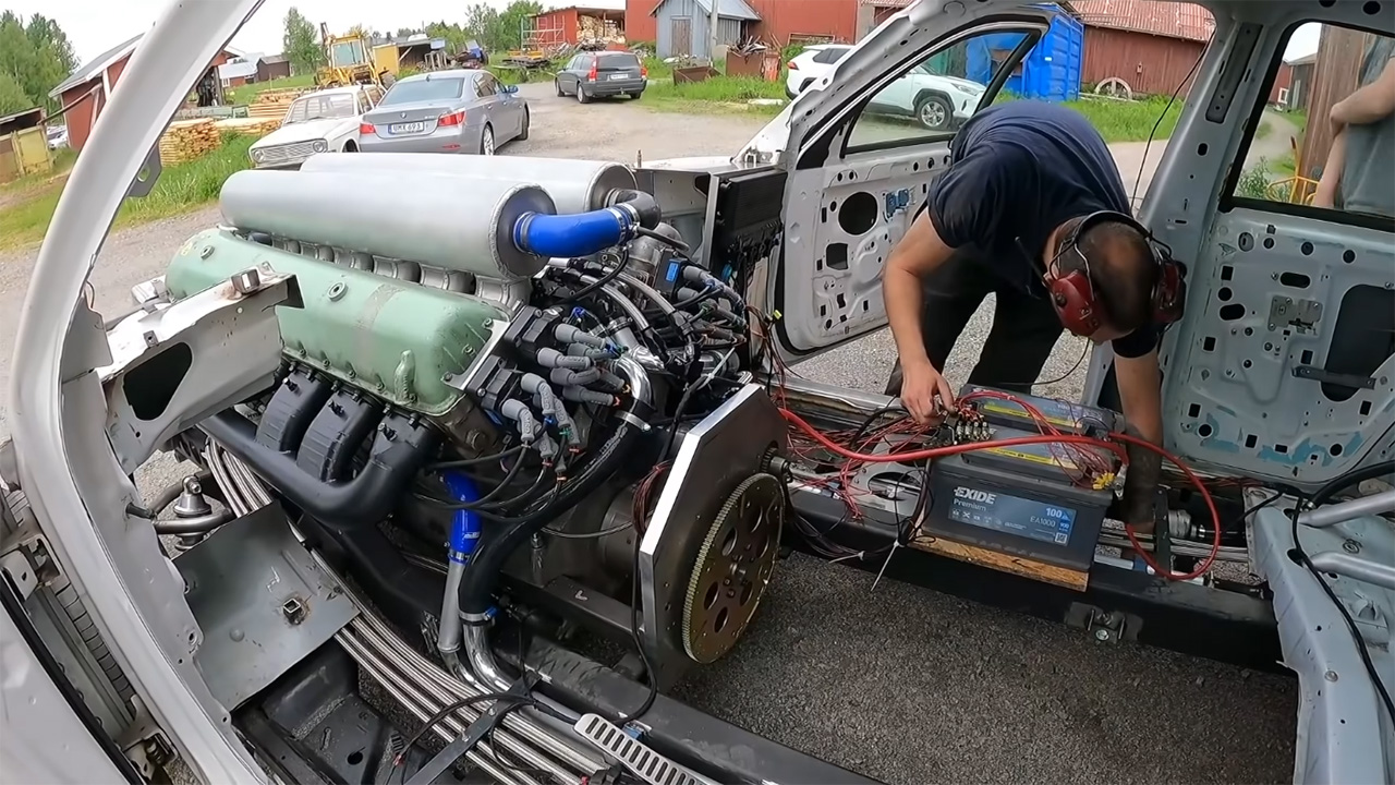 Crown Victoria with a Twin-Turbo 27.0 L Meteor V12 Starts for First ...