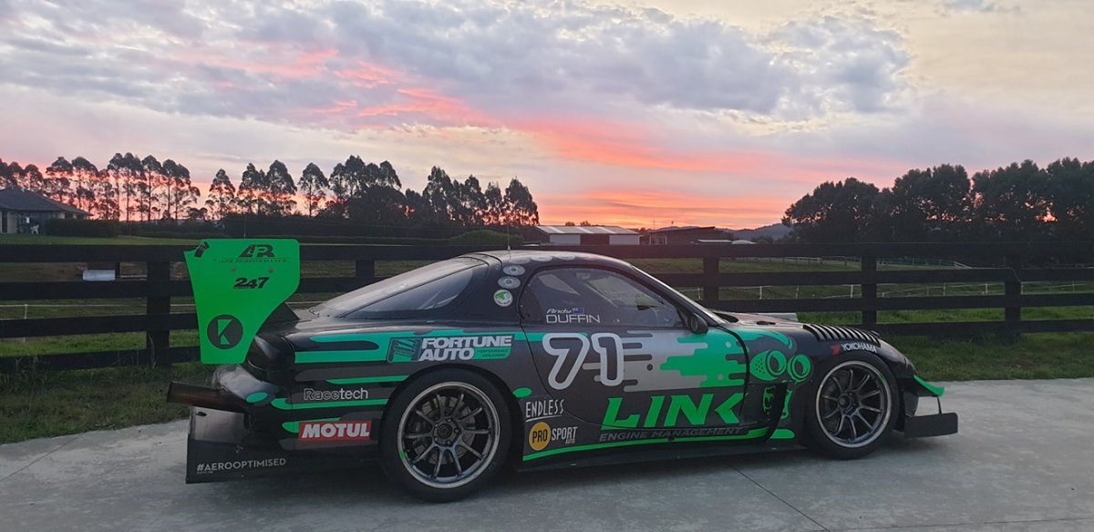 Mazda RX-7 with a 20B Three-Rotor Racing
