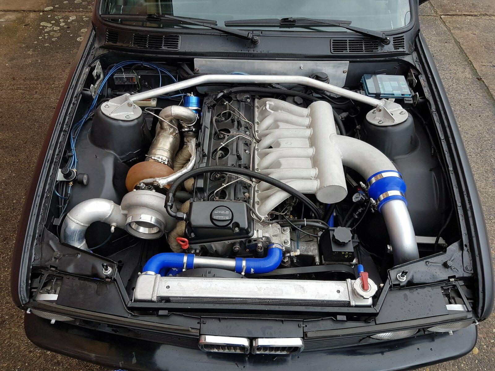 1988 BMW E30 with a Mercedes OM606 turbodiesel inline-six 04 – Engine ...