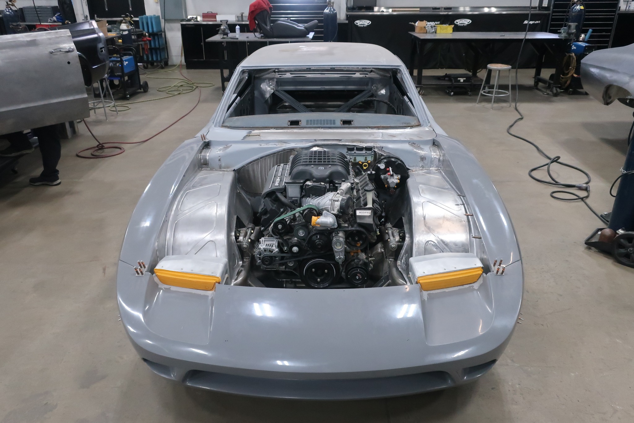 Custom Dodge Daytona with a Supercharged Hellephant V8 – Engine Swap Depot