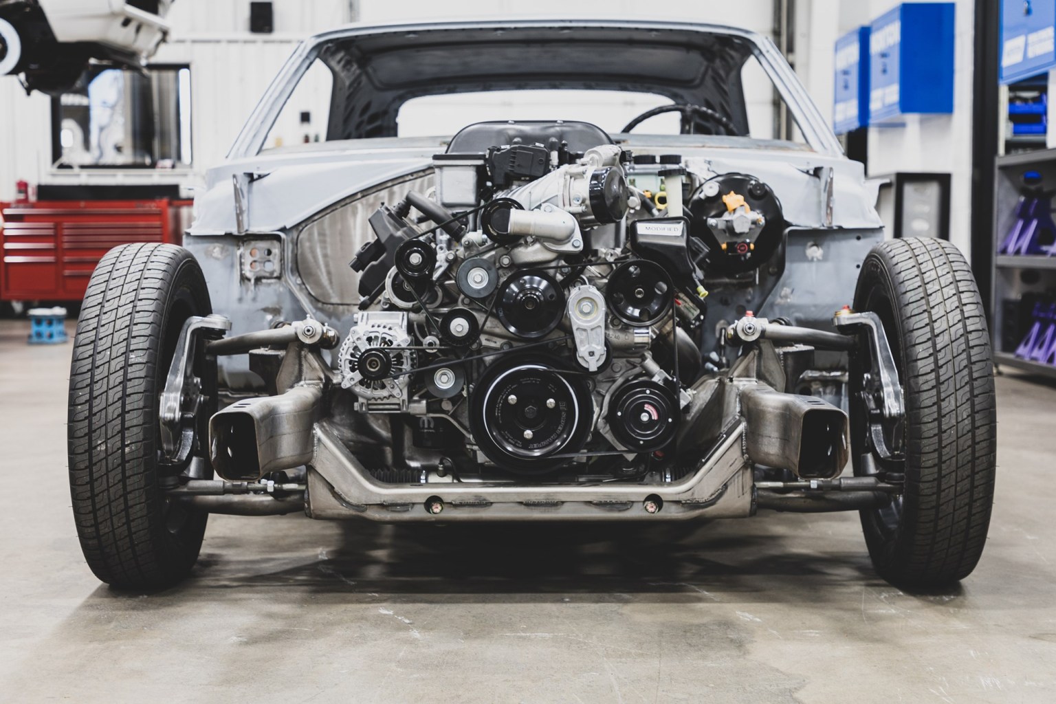Custom Dodge Daytona with a Supercharged Hellephant V8 – Engine Swap Depot