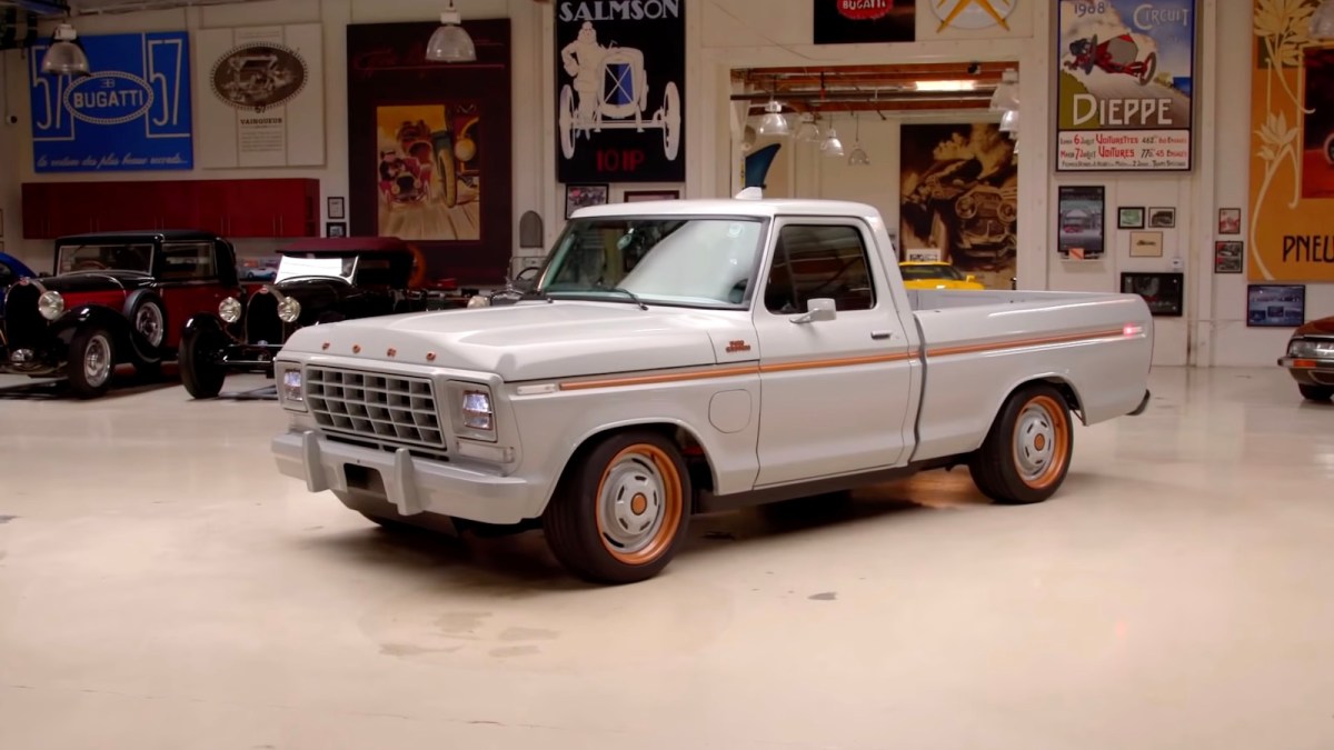 Jay Leno Drives an Electric 1978 Ford F-100 – Engine Swap Depot